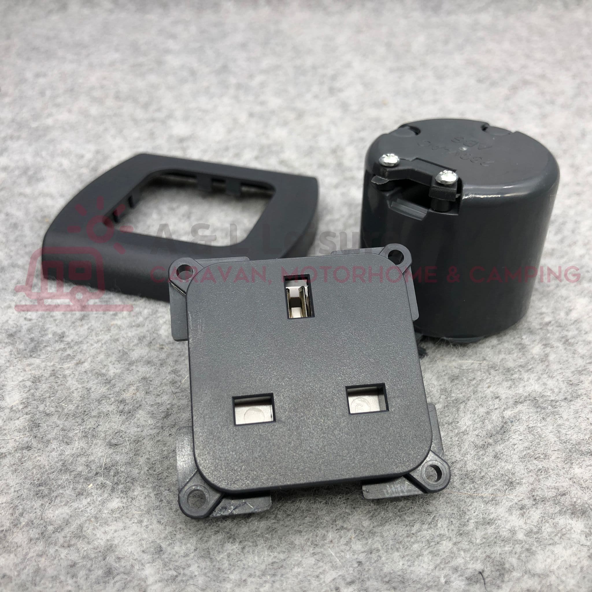 CBE C-Line 13a - 240v 1-Way Socket Surround & Back Box Dark Grey - CX Range